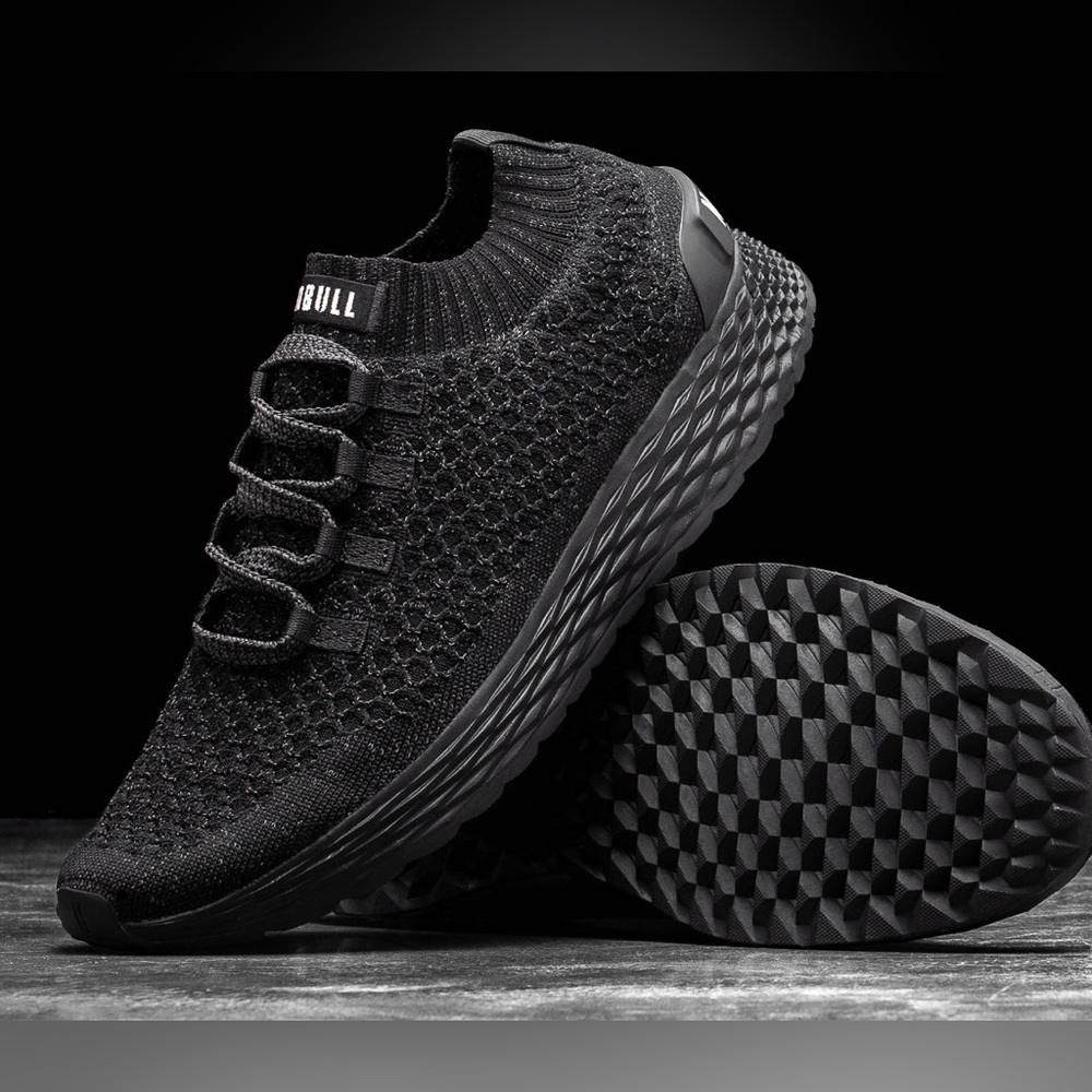Black Reflective Knit Runner - Gem